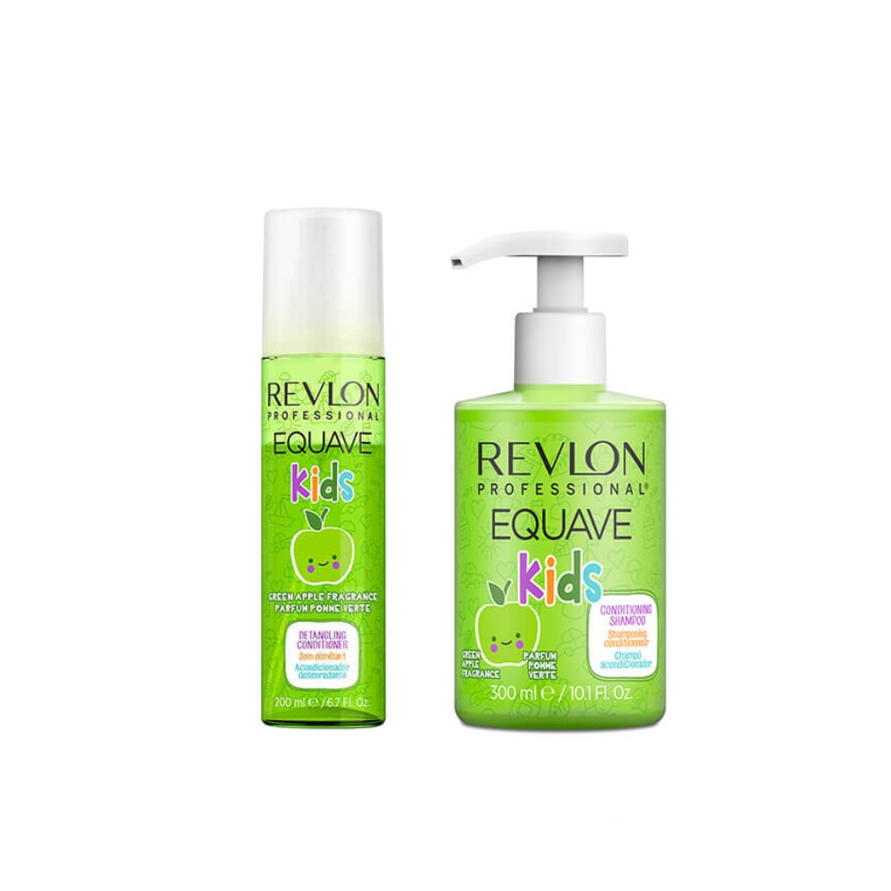 Revlon Equave Kids Green Apple Set (Shampoo 300ml+ Conditioner 200ml)